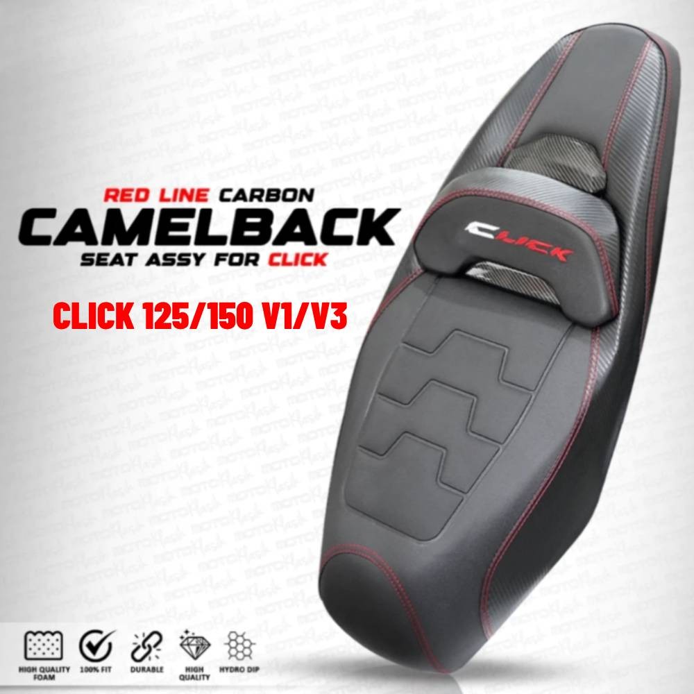 Honda Click 125/150 V1/V3 Camel Back Seat Cover Assy with Embroid ...