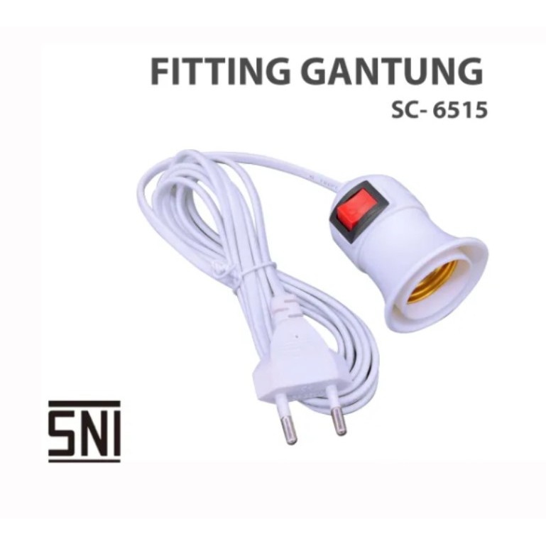 CAHAYA SNI Hanging Lamp Fitting Light 5 Meter Cable Switch | Shopee ...