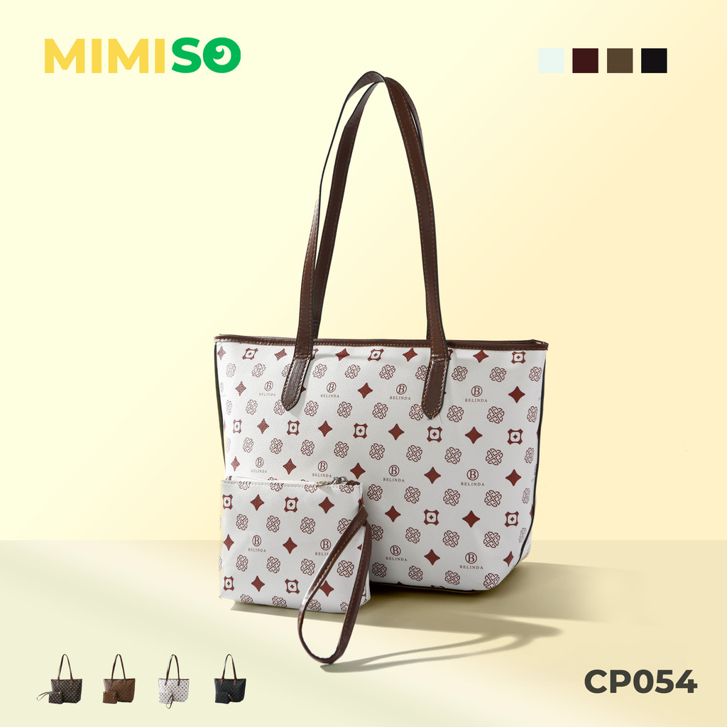 MIMISO Totebag For Woman 2 in 1 Free Purse Leather Korean Elegant ...