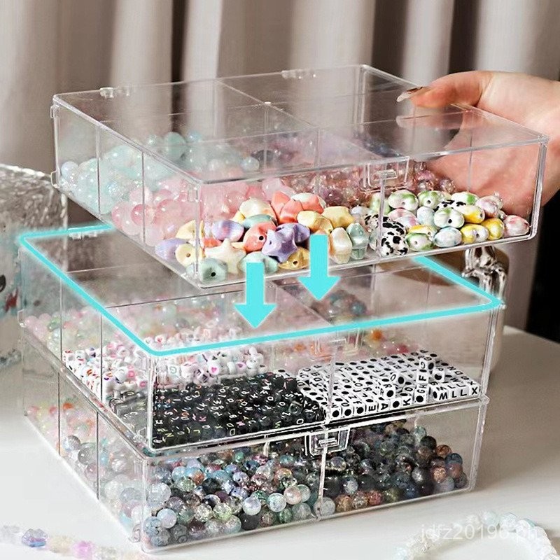 Multi-Compartment Bead Storage Box Handmade Beading Material Box Drawer ...