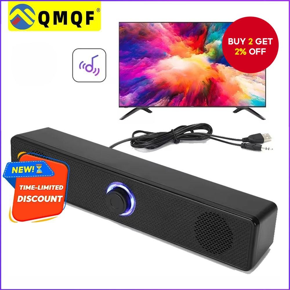 PC Soundbar USB Wired Speaker Heavy Bass Subwoofer Boom Box Surround ...