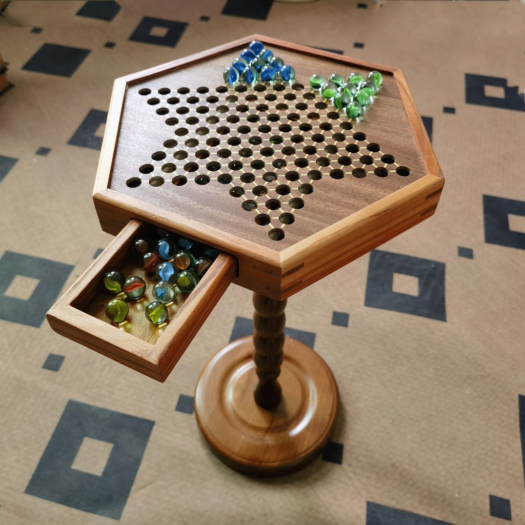 Checkers solid wood vintage style corner table game mini sofa beside ...