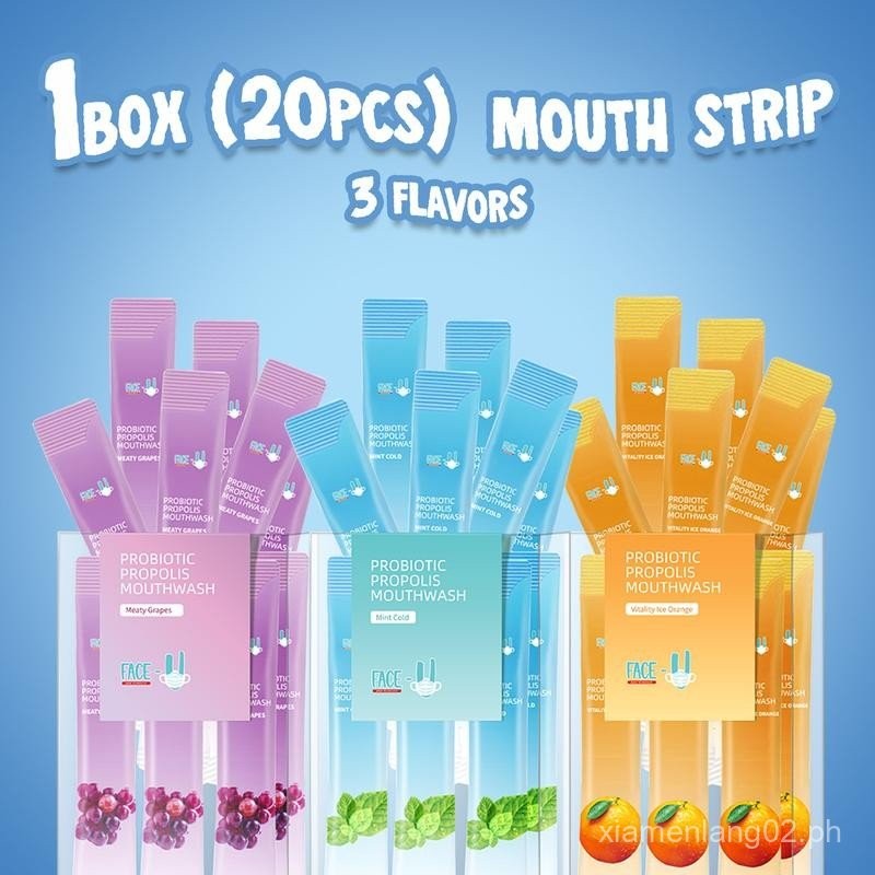 FACE-U (20pcs per box) Fresh Breath Probiotic Propolis Mouthwash- Oral ...