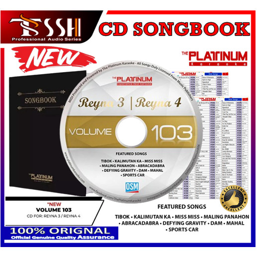Platinum Reyna 3 Songbook + Songlist + Updated CD as of 2025(Vol.103) | Shopee Philippines