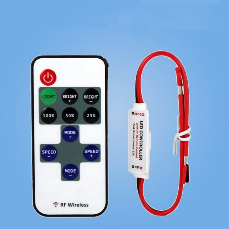 11 key monochrome controller, single channel wireless RF brightness ...