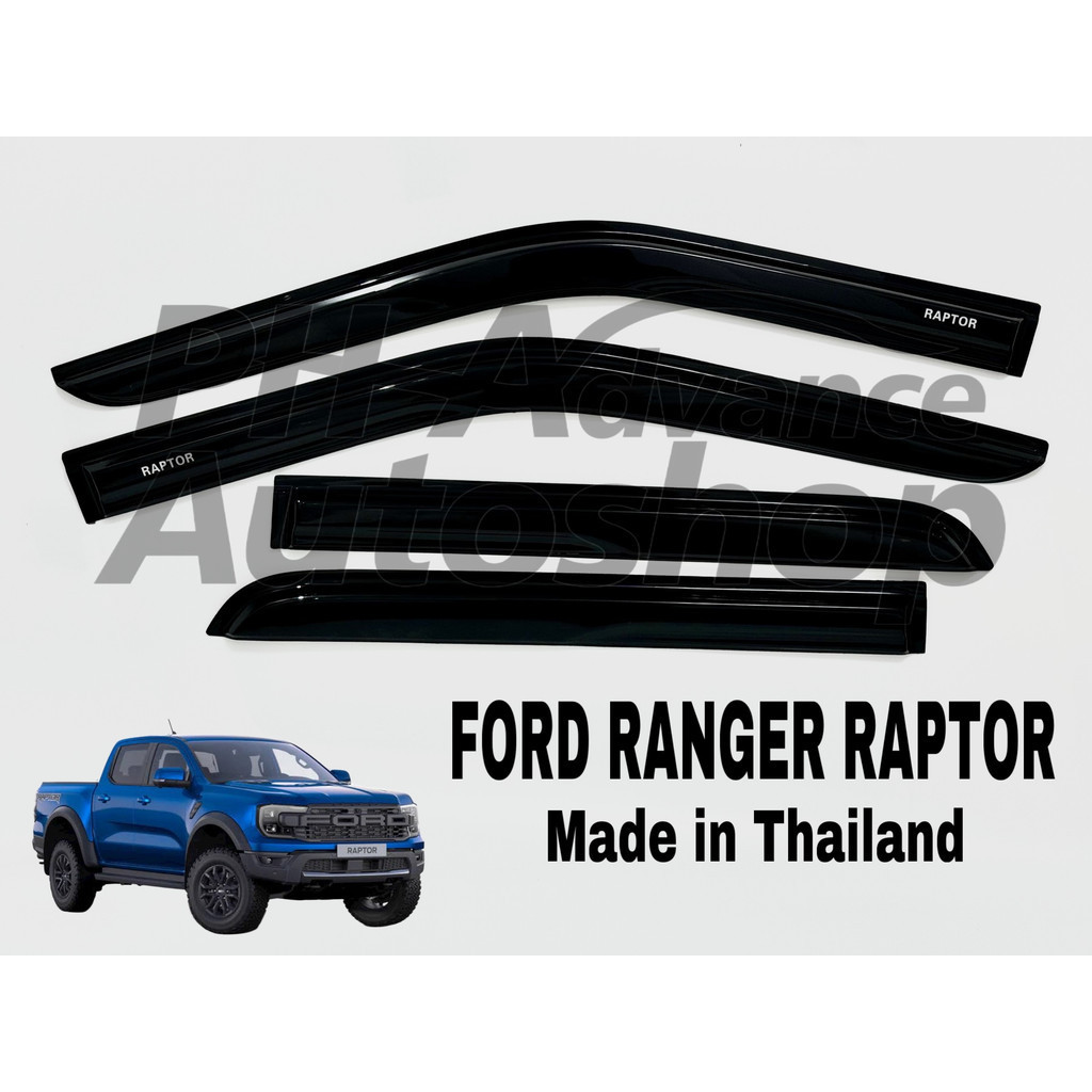 Window Door Visor Ford Ranger Raptor 2019-2024 Rain Visor Sunvisor Car ...