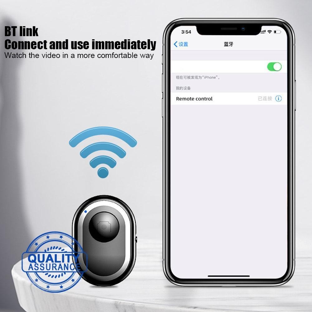 Mini Bluetooth-compatible Remote Control Button Wireless Controller Self-timer Trigger Release ...