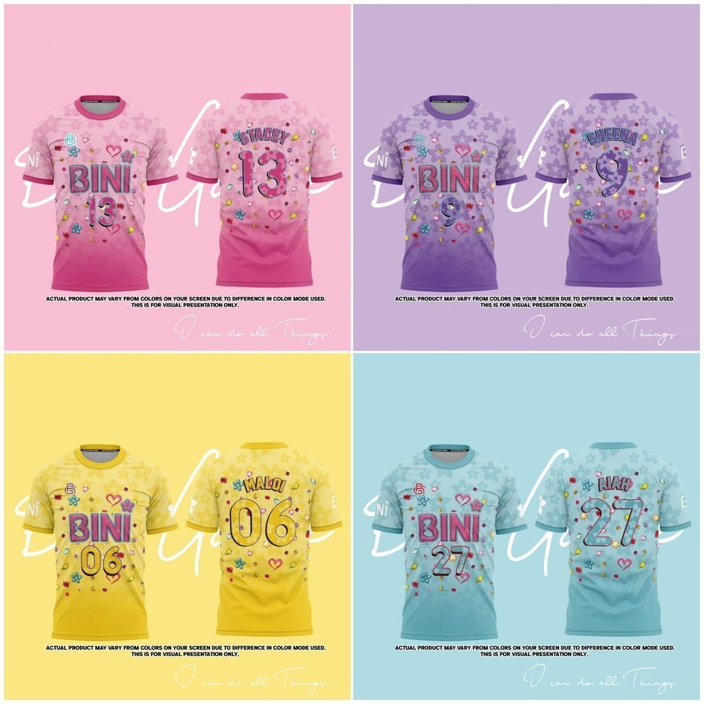 B I N I Blooms Girls Group T-Shirt Bini Jersey Unisex Short Sleeve B I ...