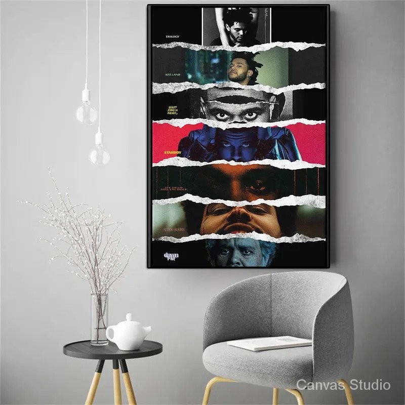 The Weeknd's All Album Wall Decor, Mural Prints, Star Boy Poster ...