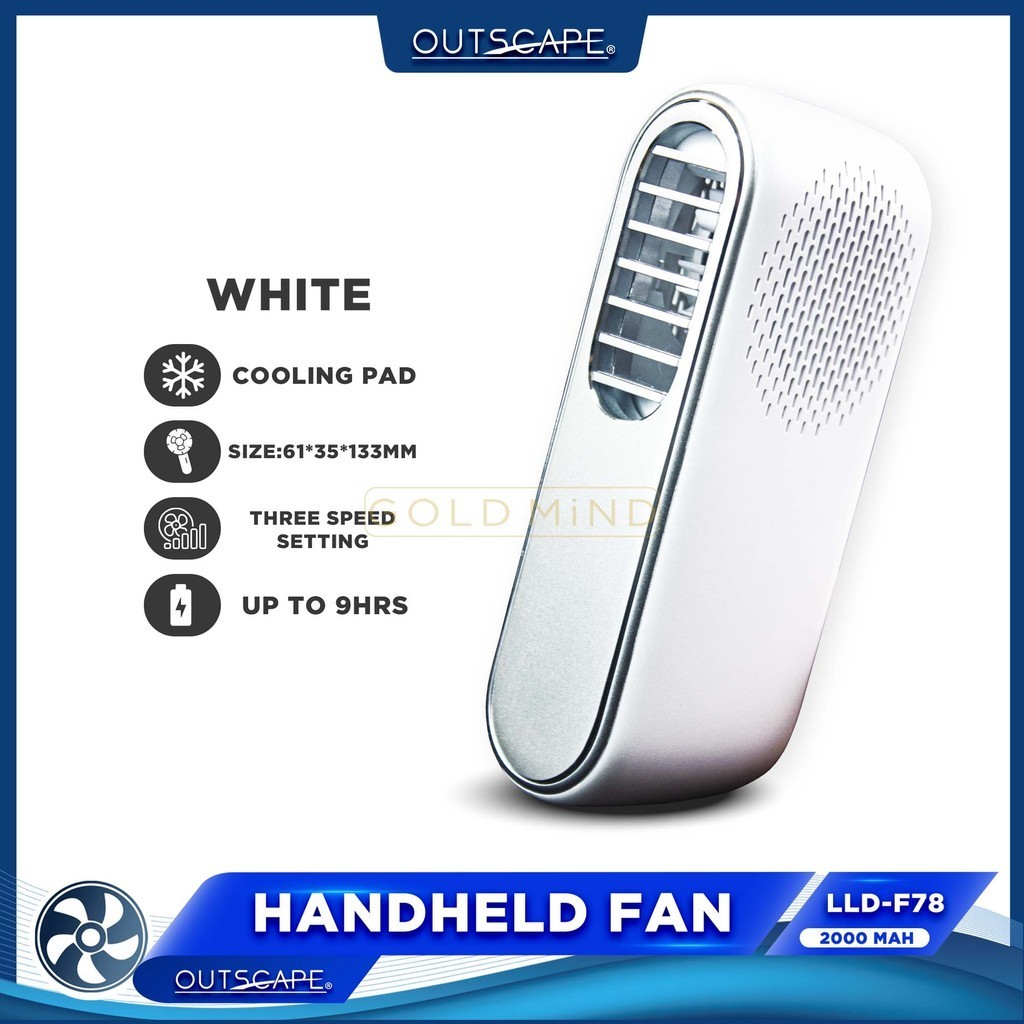Handheld Fan USB Type C Rechargeable Slim Portable Fan 3 Speed Strong w ...