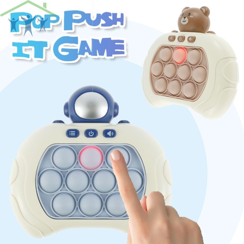 Push Pop Game Machine Light-Up Electric Push Pop Toy Battery Powered ...