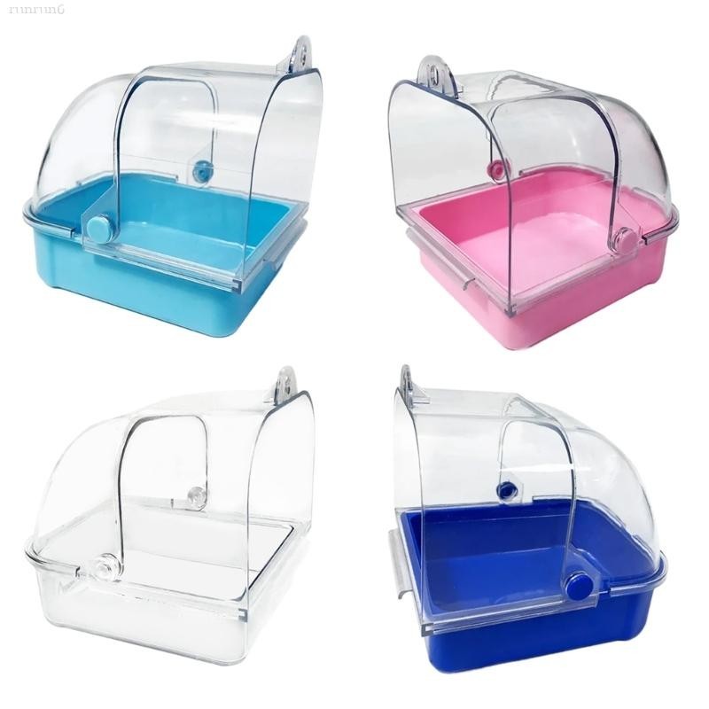 RUNUN Bird Bathing Box Clear Shower Room for Small Large Bird Birdcages ...