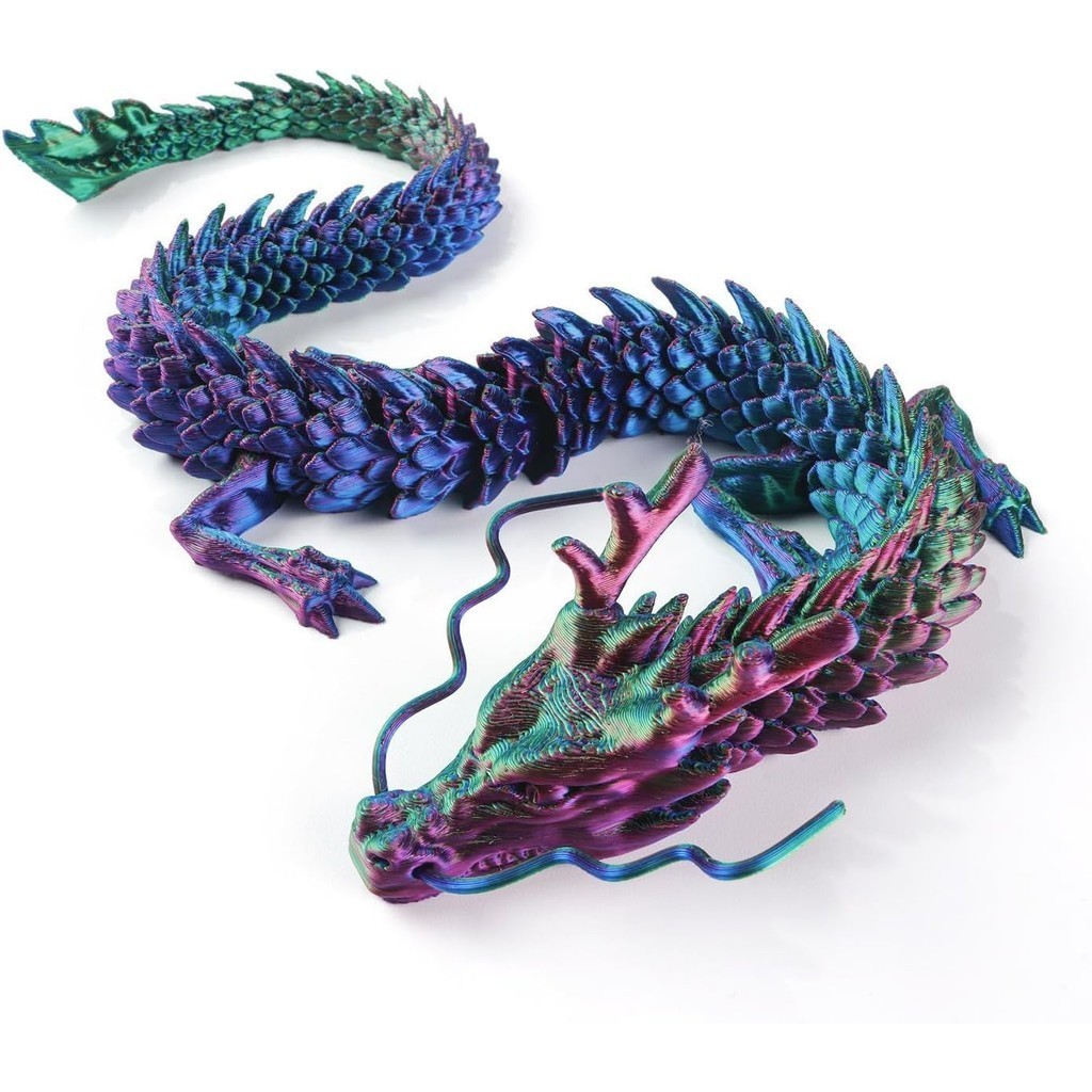 60CM 3D Printed Dragon Articulated Dragon Crystal Dragon Dragon Fidget ...