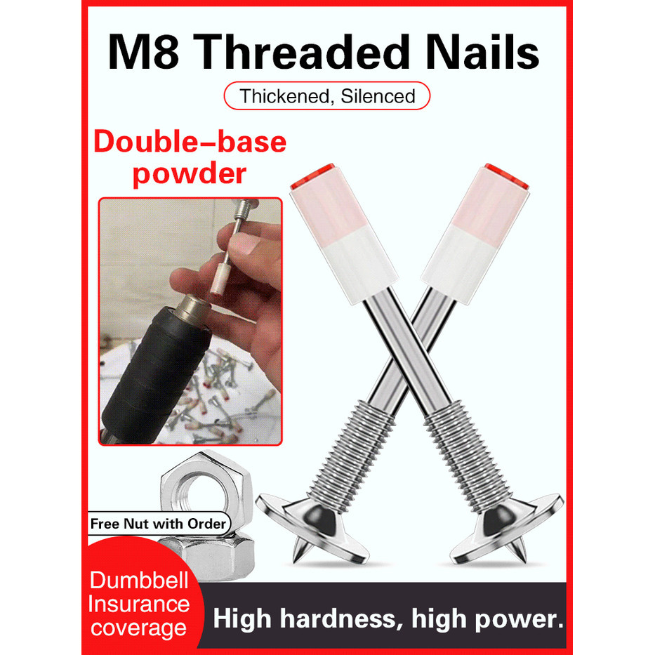 Mini Threaded Cannon Nail/7.3 Caliber M8 Threaded Screwable Nut One ...