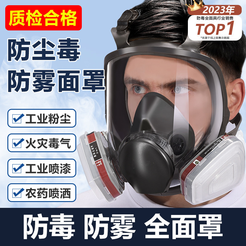 Gas Mask Full Face Mask Spray Paint Dedicated Premium Smokeproof Anti ...