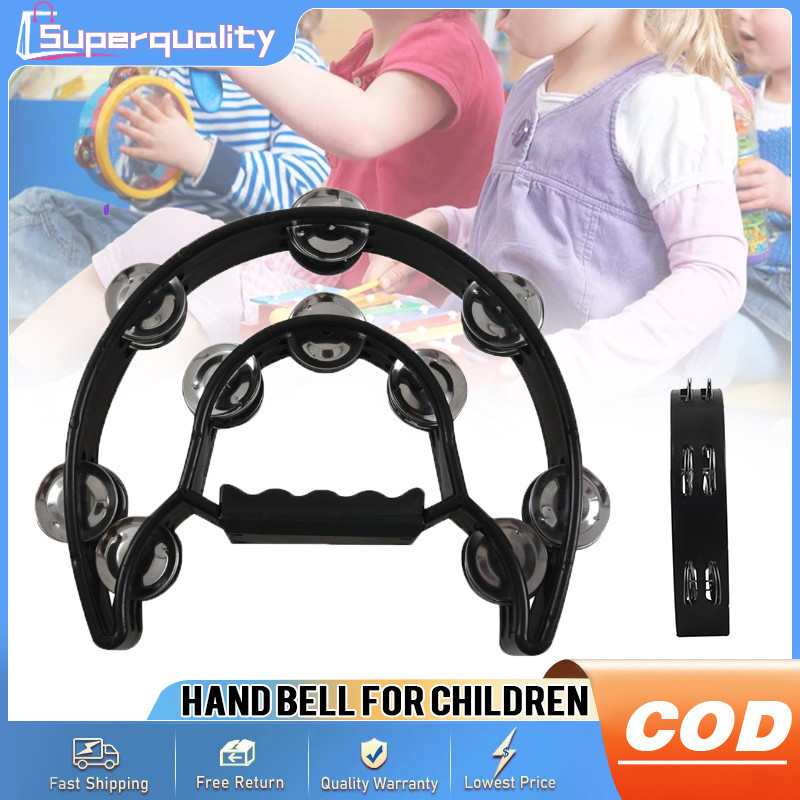 HotCompact Double Half Moon Music Tambourine Percussion Tamborine Drum ...