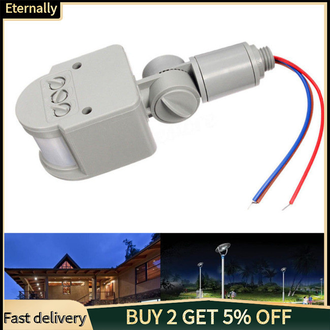 ETE LED Outdoor 85-265V Infrared PIR Motion Sensor Detector Wall Light ...