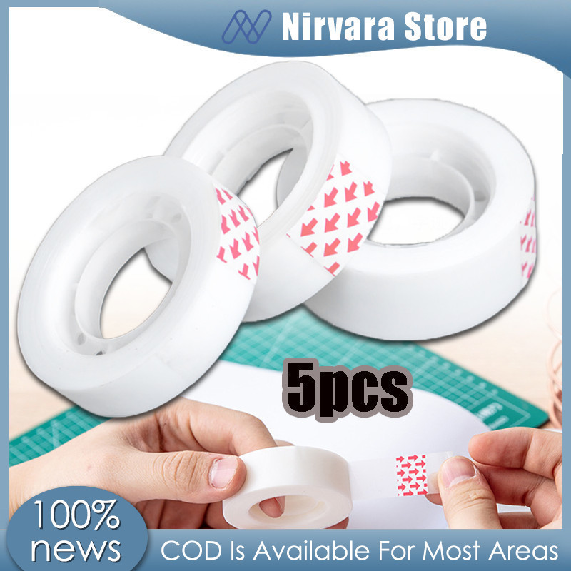 5pcs 1.2cmX25m Magic Invisible Tape Transparent Writable Tape For Photo ...