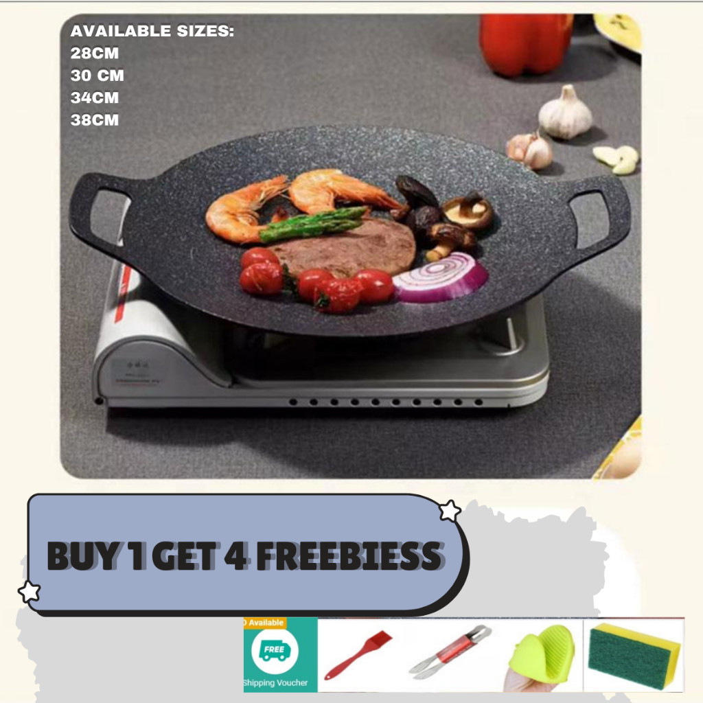 Buy1get4 Freebies Korean BBQ Grill Pan Barbecue Outdoor Barbecue Pot ...