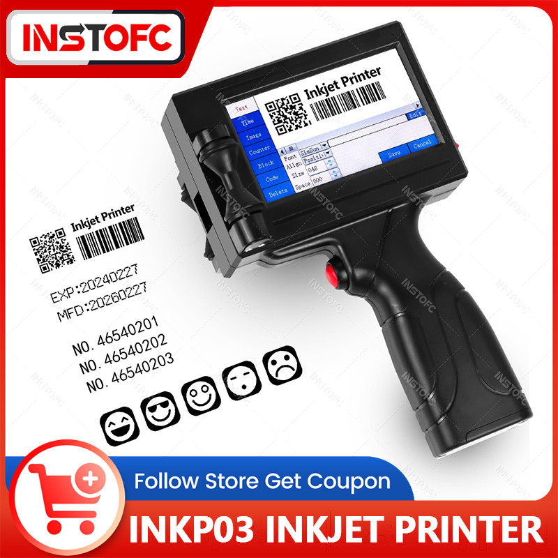 Handheld Inkjet Printer INKP03 12.7mm Support printing Time, Date ...