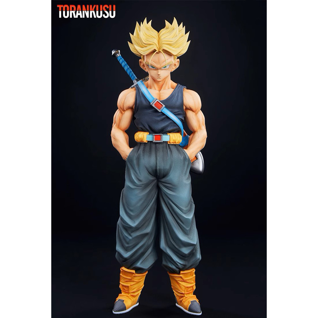 Anime Dragon Ball Z Future Warrior Trunks Figure Double Headed Statue ...