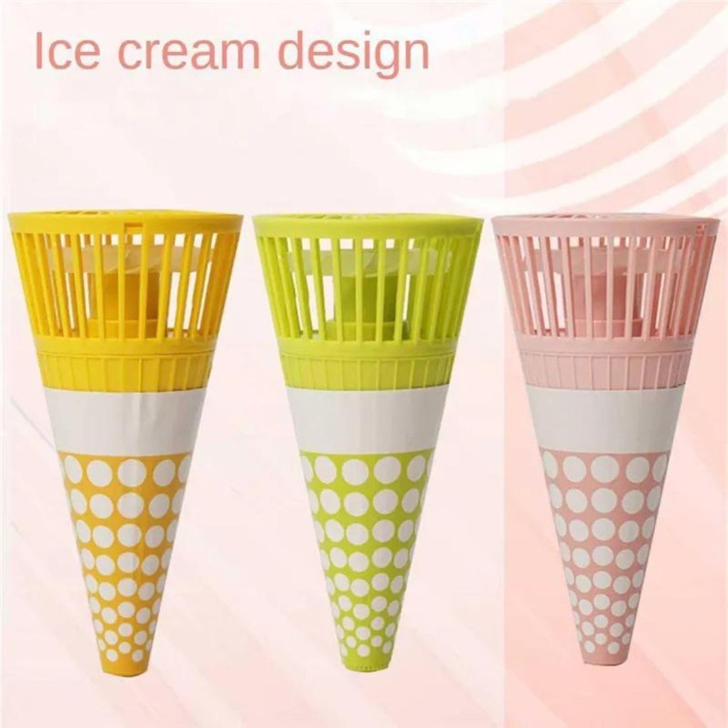 Ice Cream Fan Mini Electric Fan Ice Cream Hanging Neck Rechargeable Fan ...