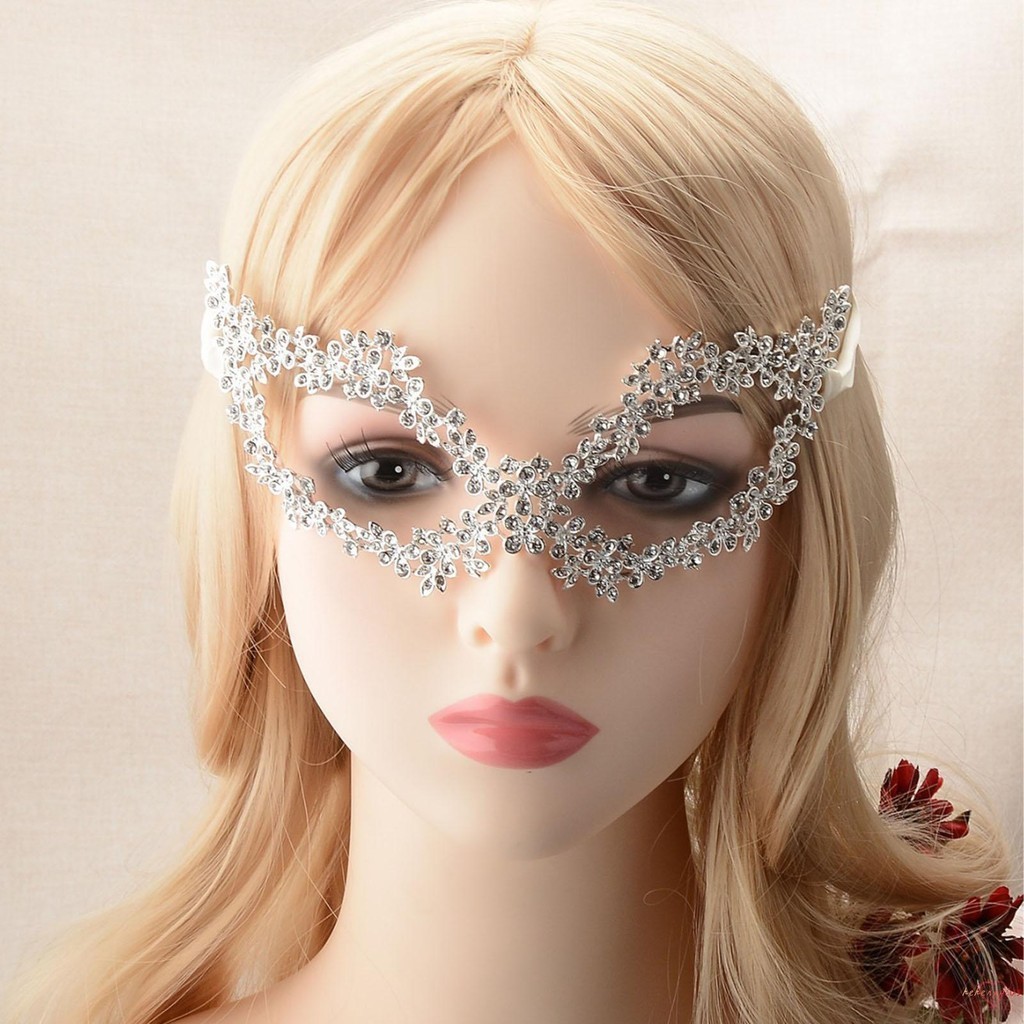 Rhinestone Masquerade Mask Luxurious Party Mask Costume Dress Up Mask ...