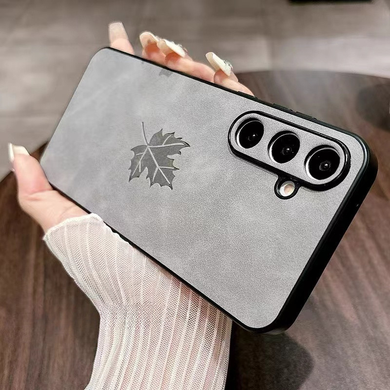 Sheepskin Creative Retro Maple Leaf Anti Stain and Anti Drop Phone Case ...
