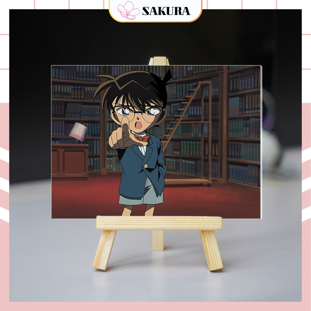 Mica glass painting decorated with famous detective conan anime ...