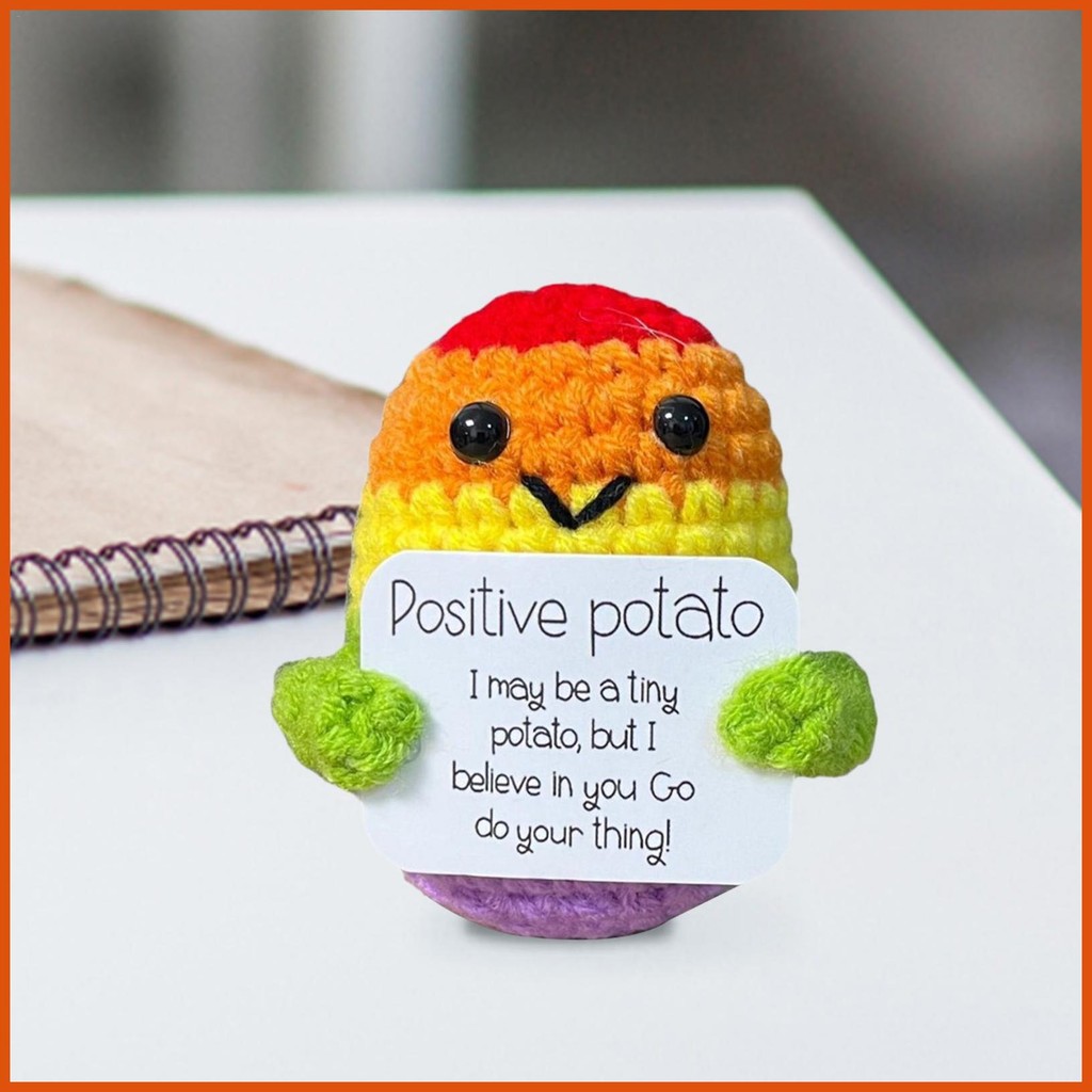 Potato Crochet Doll Mini Funny Knitted Wool Potato Toy With Positive ...