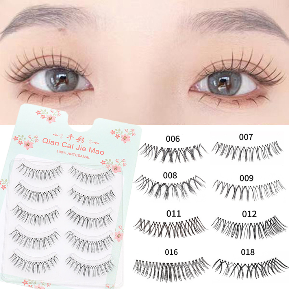 Cross Curling Manga Lash Extension Natural Fairy Transparent Strip 5 ...