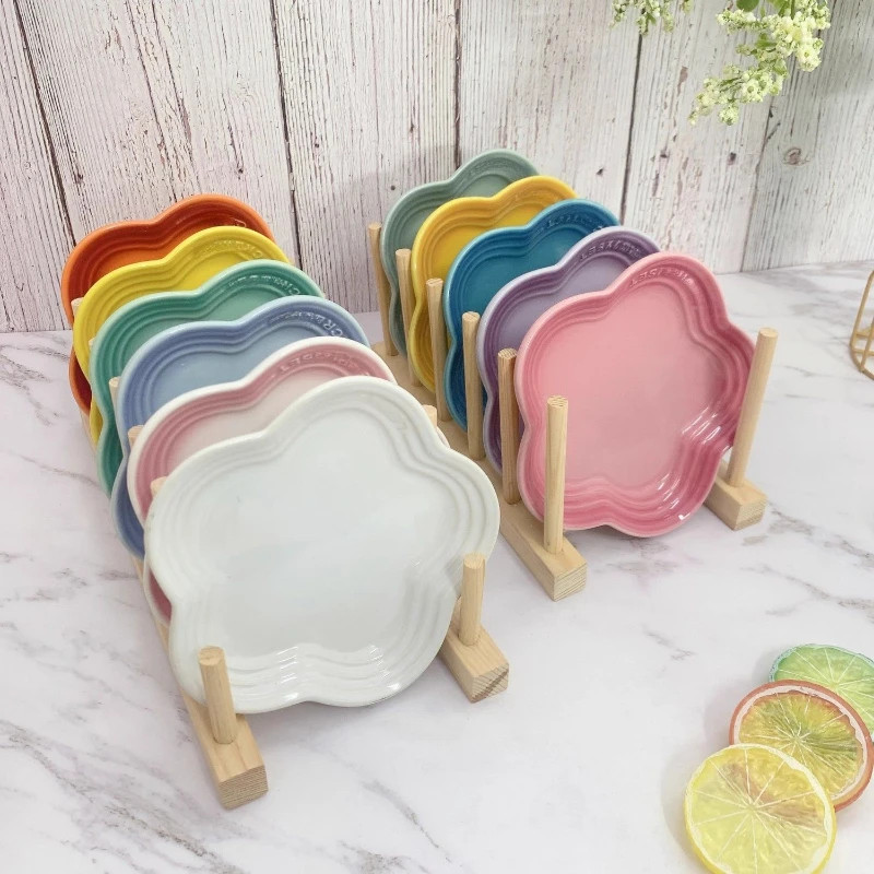 Plum Blossom Small Plate 14cm Sauce Plates French Cool Color Cake Dish ...