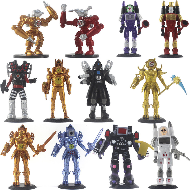 Action Figure Skibidi Toilet New 19CM Speakerman Clockmen Cameraman TV ...