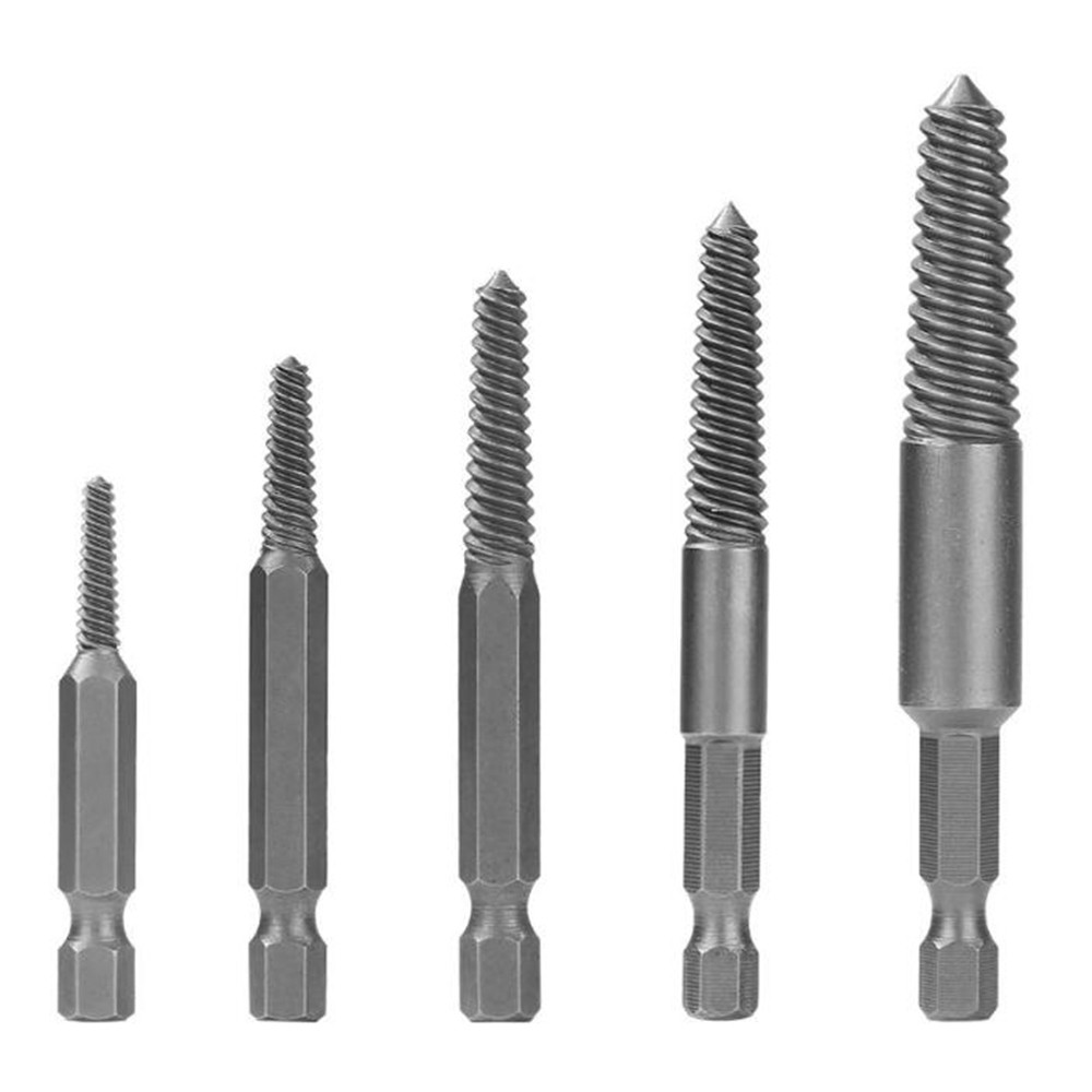Essential 5 Piece Screw Extractor Set for Rusted or Stuck Screw and ...