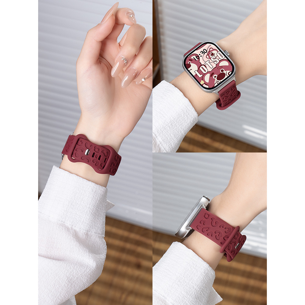 Leopard Engraved Silicone Strap for Xiaomi Redmi Watch 4 3 Active ...