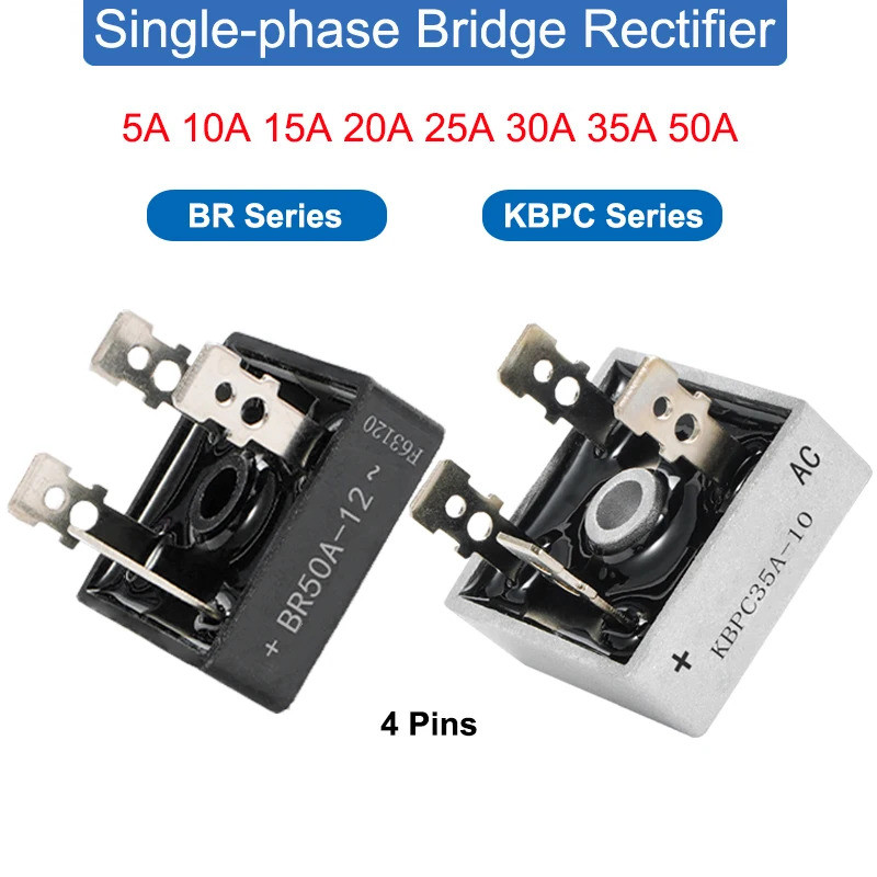 5A10A15A25A30A50A KBPC BR Series Rectifier Bridge Stack 4 Pin Square ...