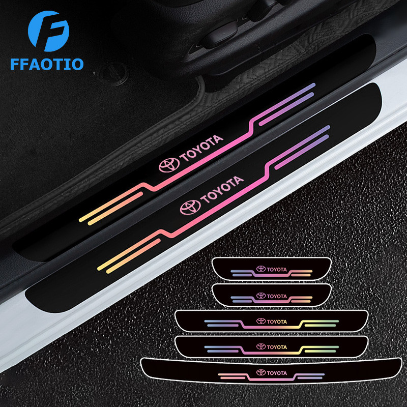 FFAOTIO Laser Car Threshold Sticker Rear Bumper Protector Car ...