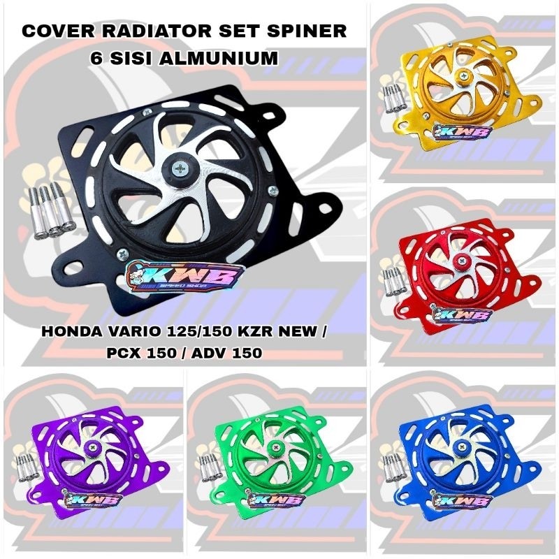 Radiator Cover set spiner 6 sides aluminum honda vario 125/150 kzr new ...