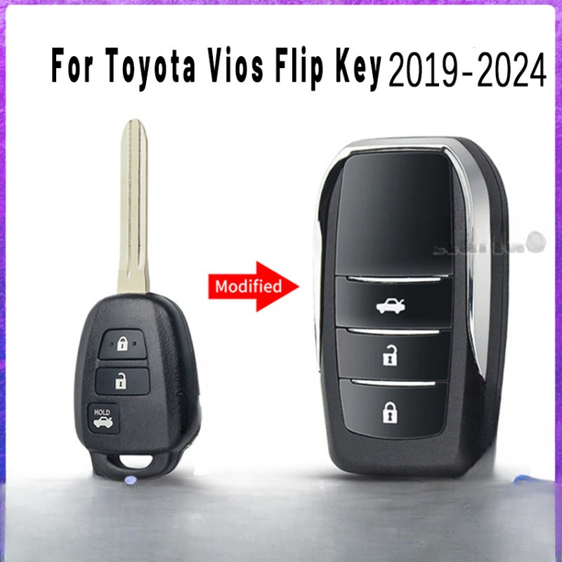 cod modified flip key for Toyota Vios flip key gen 4 2019 2020 2021 ...