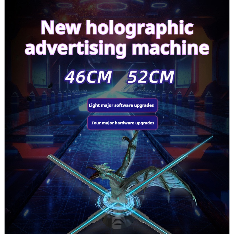 Vertical Nude Eye 3d Holographic Projection Fan Advertising Machine Suspended Air Imaging Three ...