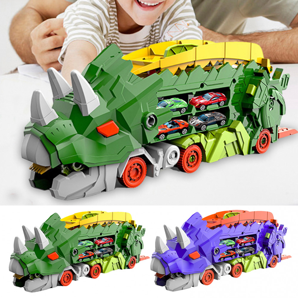 Dinosaur Planet Transformed Dinosaur Boy Truck Toy with 4 Small Car ...
