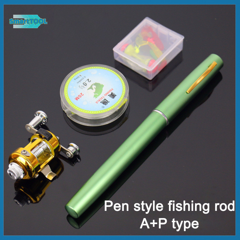 UTZN> Pen Fishing Rods Mini Portable Fishing Rod Set Penfishingrod Pen ...