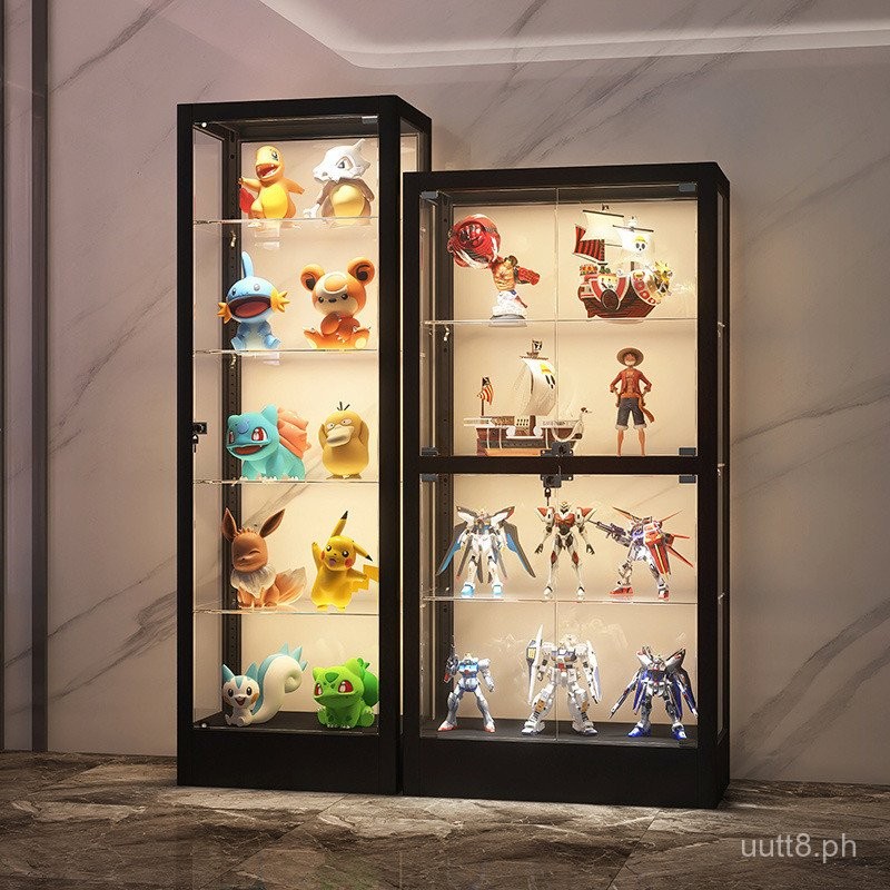 Light Luxury Hand-Made Display Cabinet Glass Door Bookcase Toy Storage ...