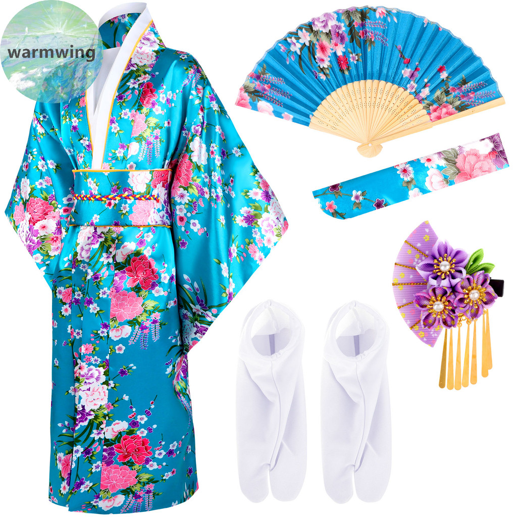 Warmwing Japanese Traditional Dress Kimono Robe for Kids Girls Costume PH | Shopee Philippines