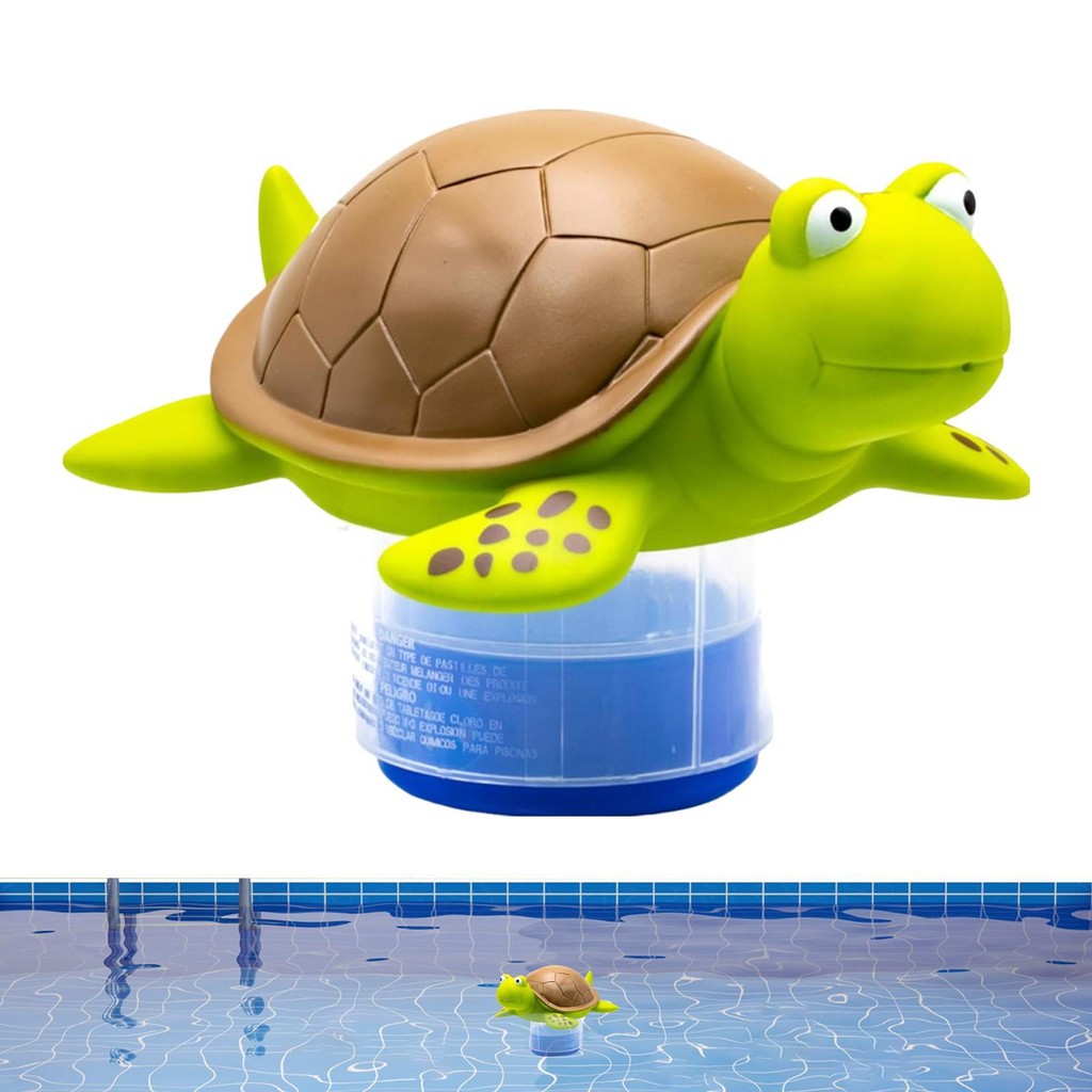 Pool Chlorine Dispenser Hot Tub Floater with Turtle Design Cute Pool ...