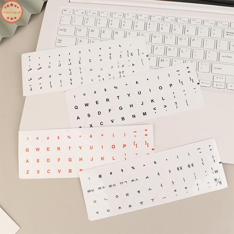 SURP Round Keyboard Sticker Transparent Keyboard Cover English/Korea ...