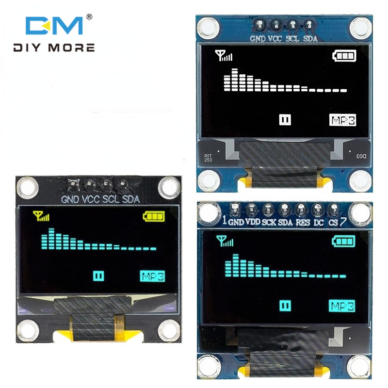 nxp-diymore 4-pin 0.96 Inch OLED SSD1315 Driver 128X64 LCD IIC Serial ...