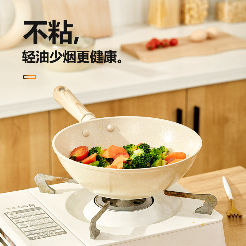 Nonstick Woks & Stir-Fry Pans, Granite Stone Coating for Cooking ...