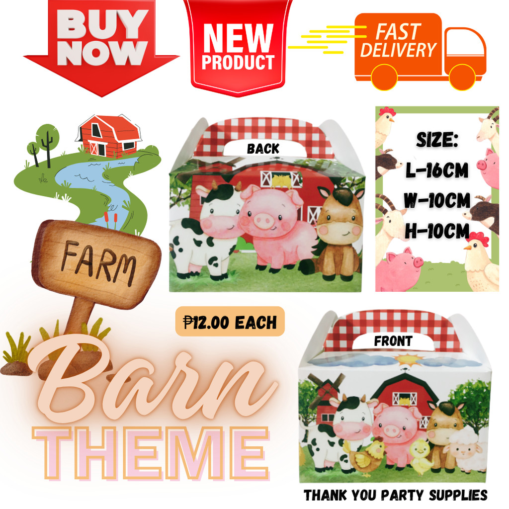 Farmyard Fun Barn Theme Birthday Party Supplies & Animal Decorations ...
