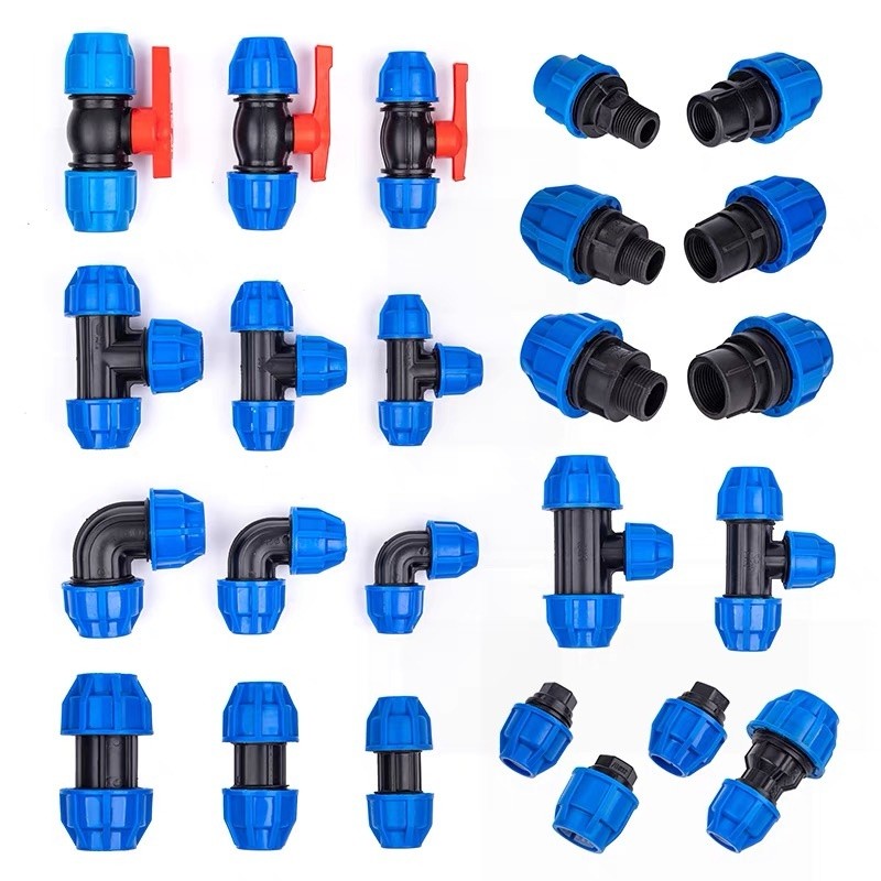PE Compression Fittings 1/2" 3/4" 1" hdpe pvc pipe elbow tee coupling valve female male | Shopee ...